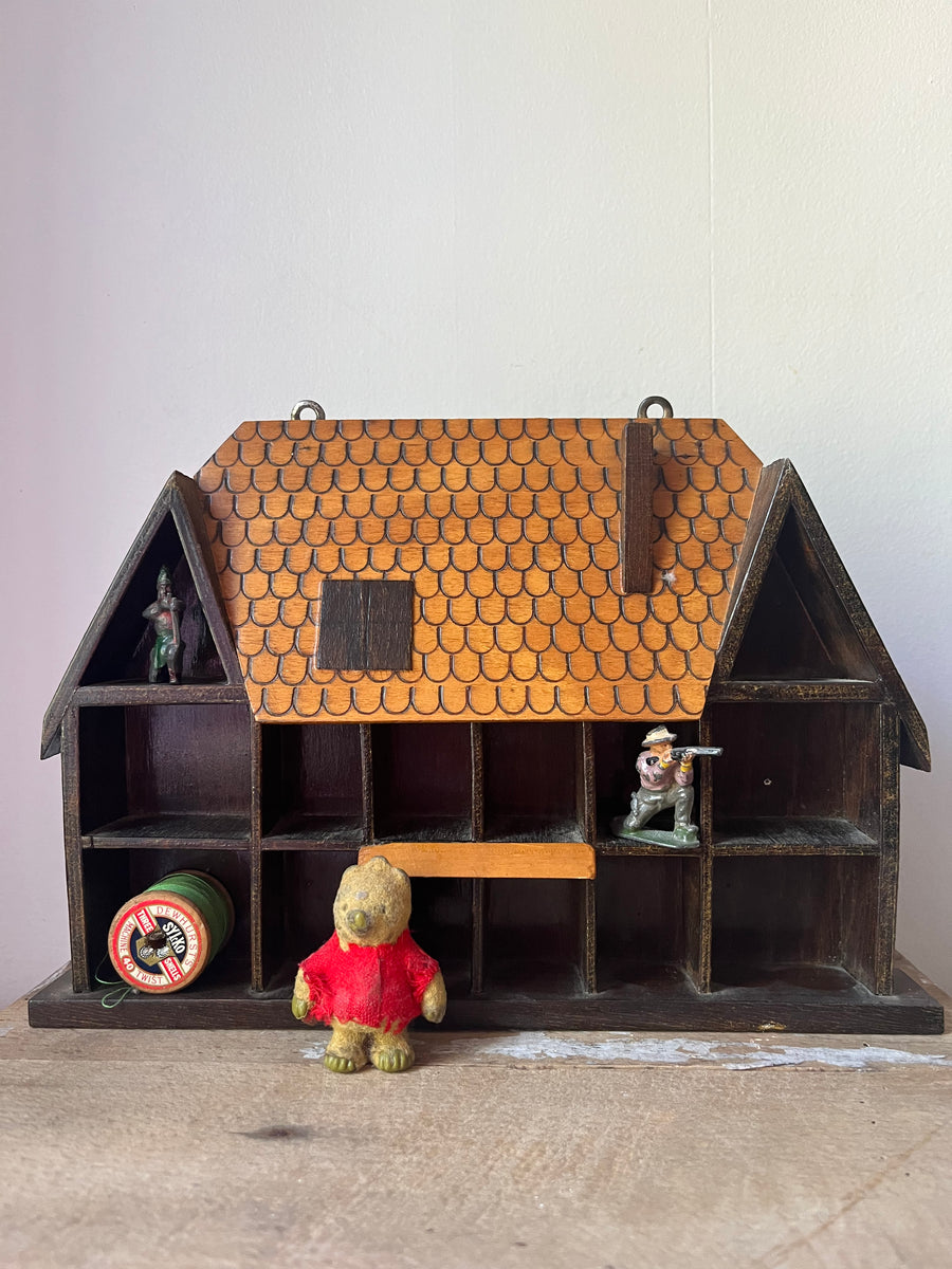 Vintage Wooden House Wall Display – Lost and loved