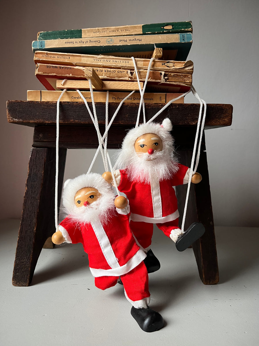 Vintage wooden Santa puppet – Lost and loved
